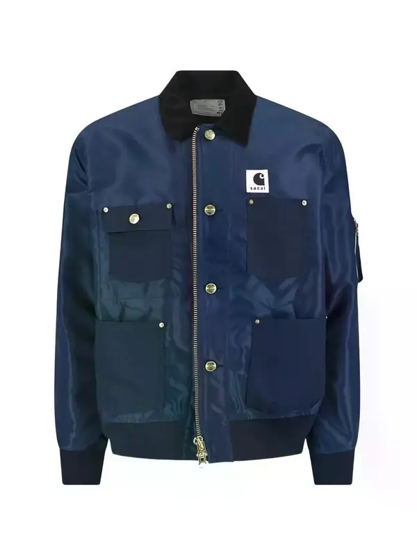 Carhartt Work In Progress Corduroy Collar Patch-pocket Jacket - Blue