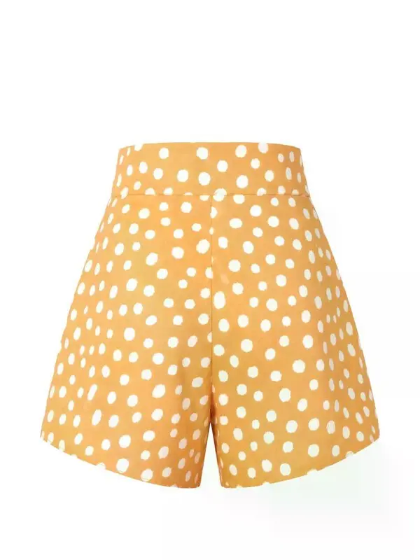 ADRIANA DEGREAS Polka-dot Pleated Shorts