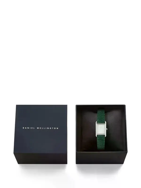 DANIEL WELLINGTON Rectangular Watch With Lizard-effect Leather Strap