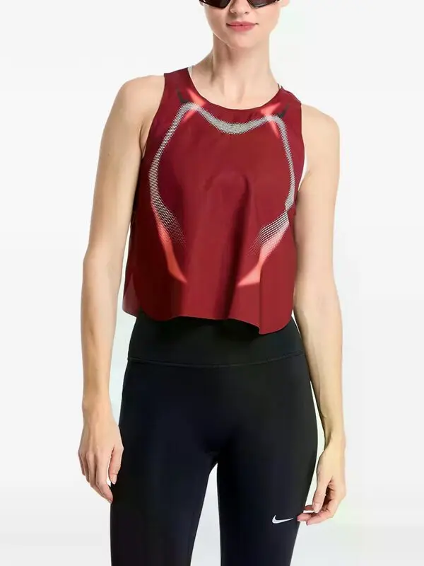 Nike Aeroswift Cropped Tank Top - Yellow
