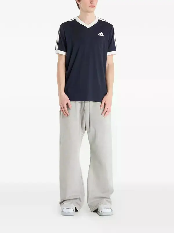 Adidas V-neck Striped T-shirt