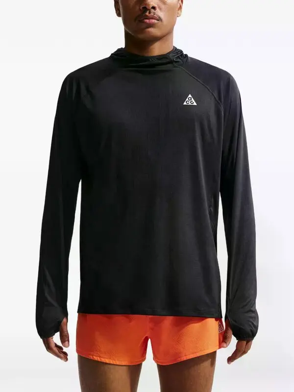 Nike Solar Chase Thumbhole Hoodie - Black