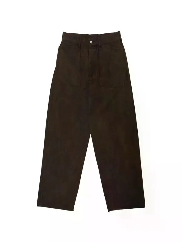TAIGA TAKAHASHI Mud Cotton M-35 Trousers - Brown