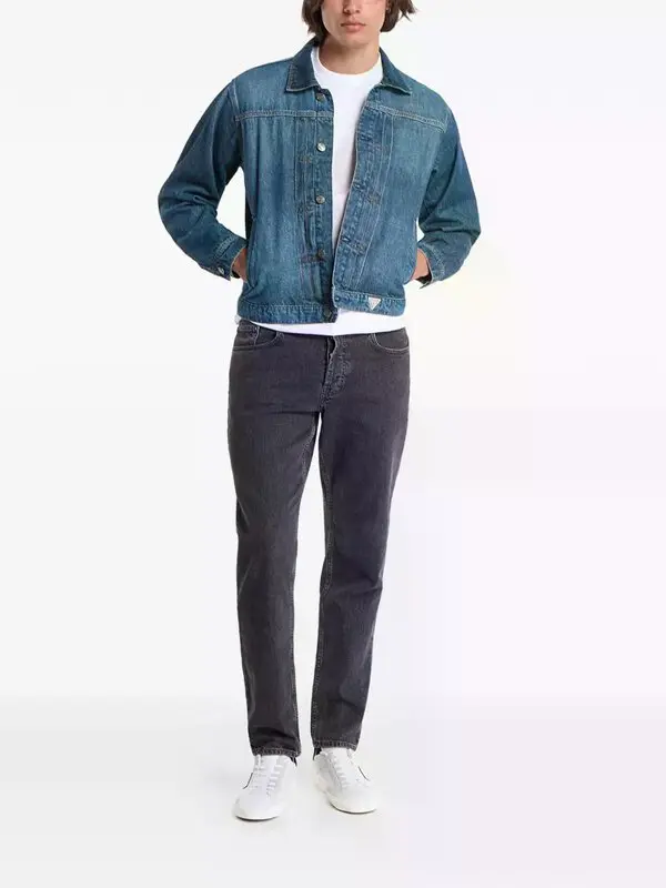 Guess Faded Logo-patch Denim Jacket