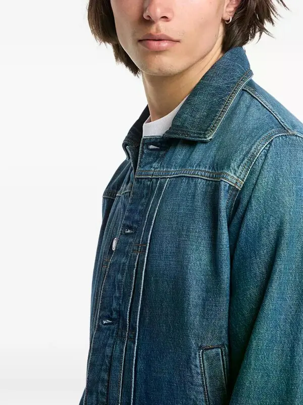 Guess Faded Logo-patch Denim Jacket