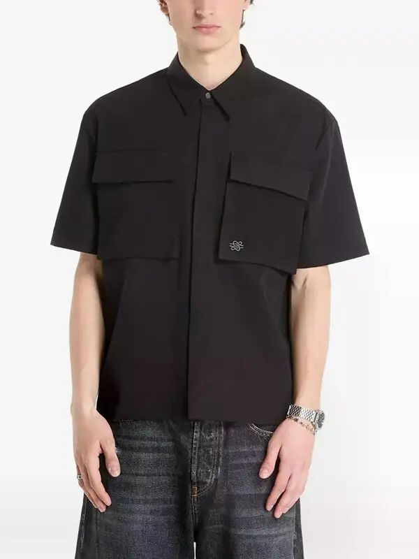 Filling Pieces Resort Flap-pocket Shirt - Black