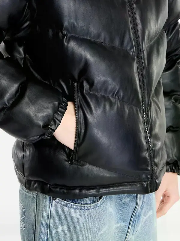 WASTED Reversible Skull Print Puffer Jacket