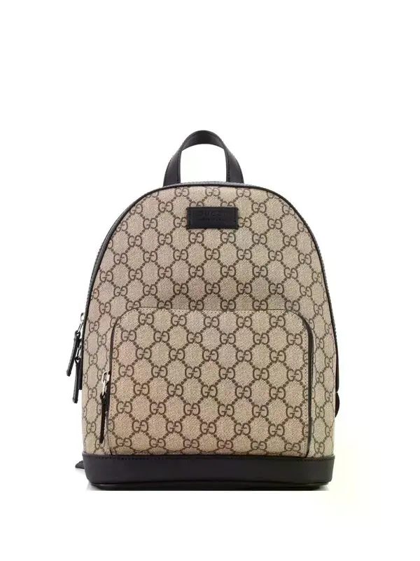 Gucci Gg Coated Canvas Zip Pocket Backpack