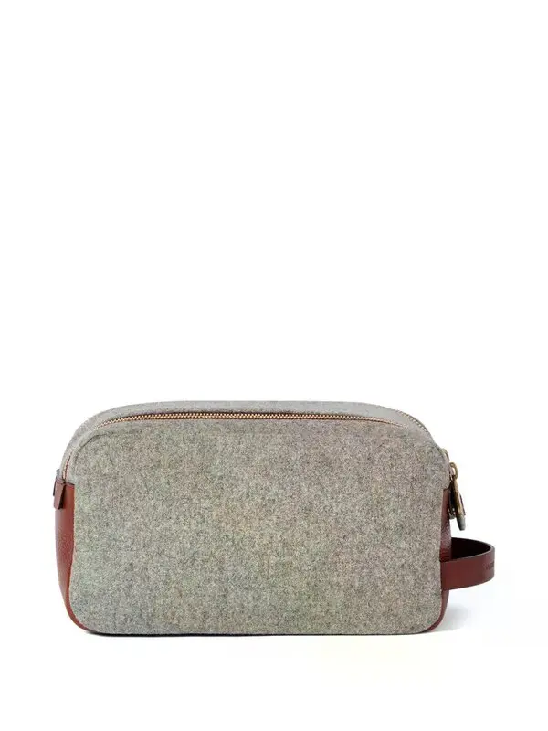 Brunello Cucinelli Virgin Wool, Alpaca, And Cashmere Flannel Beauty Case - Grey