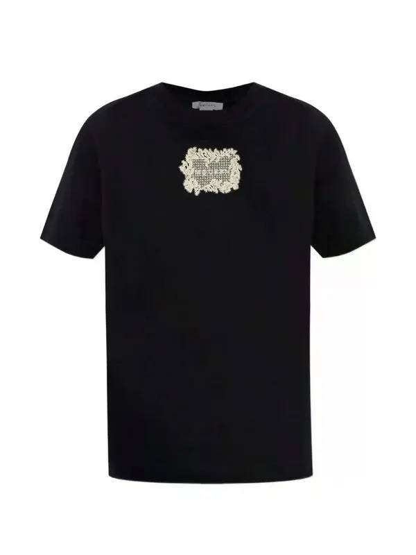 Alexander McQueen Lace Appliqué T-shirt - Black