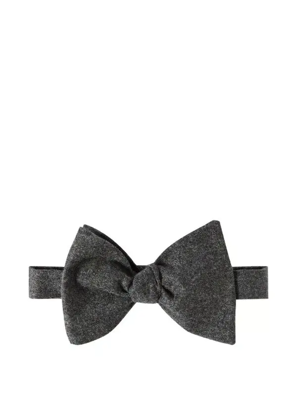 Brunello Cucinelli Cashmere And Silk Lightweight Flannel Bow Tie - Grey