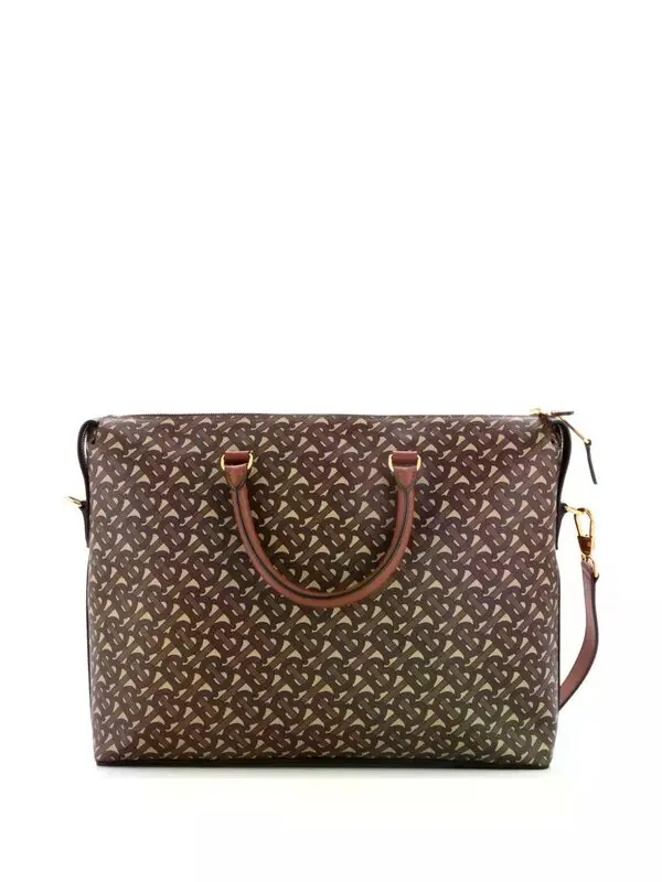 Burberry Monogram E-canvas Zip Briefcase