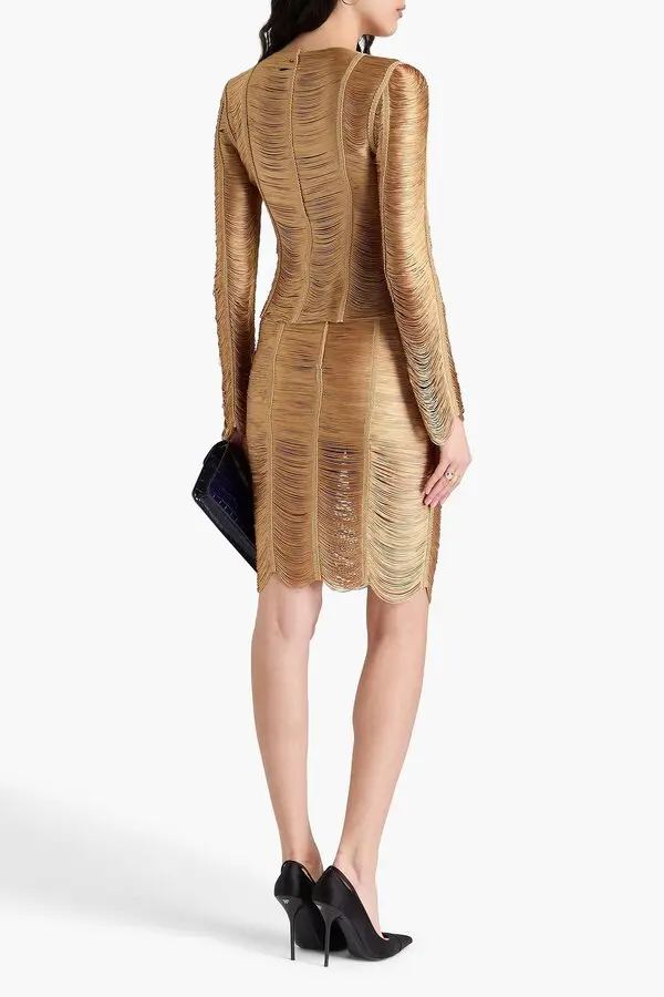 TOM FORD Fringed Openknit Top