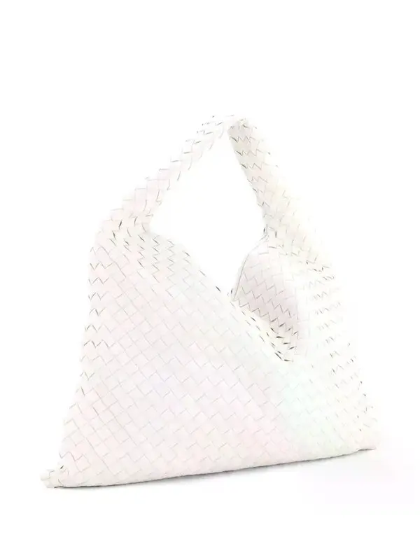 Bottega Veneta Intrecciato Leather Large Hobo Bag - White