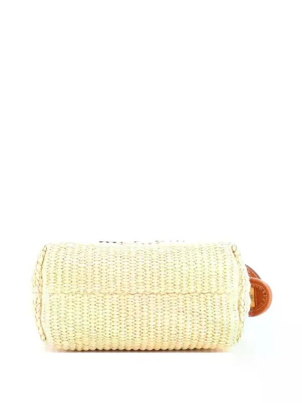 Fendi Raffia Mini Satchel Top Handle Bag