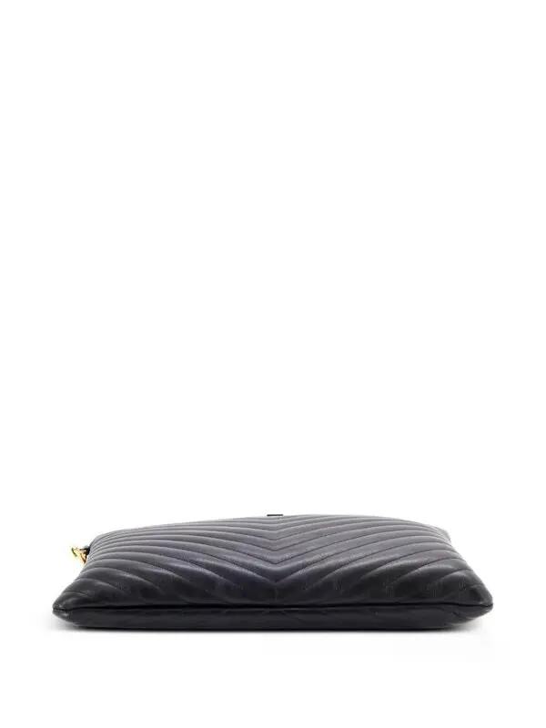 Saint Laurent Puffy Zip Patent Large Pouch
