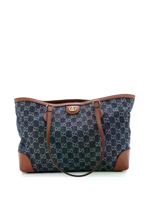 Gucci Ophidia Shopping Gg Denim Medium Tote Bag