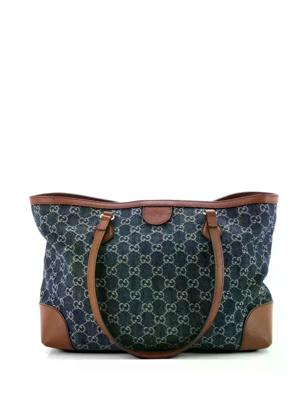 Gucci Ophidia Shopping Gg Denim Medium Tote Bag