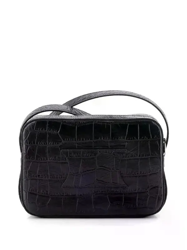 Celine Horizontal Phone Pouch Crocodile Embossed Leather Mini Shoulder Bag