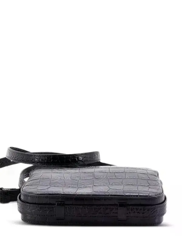 Celine Horizontal Phone Pouch Crocodile Embossed Leather Mini Shoulder Bag