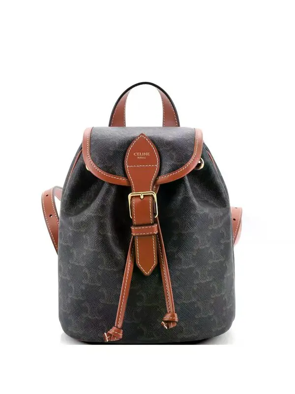 Celine Folco Triomphe Coated Canvas Mini Backpack