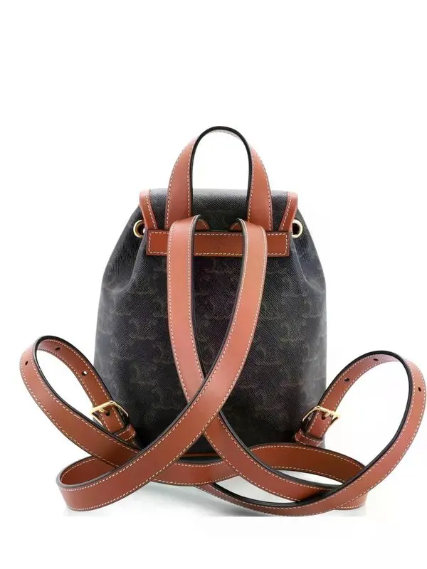 Celine Folco Triomphe Coated Canvas Mini Backpack