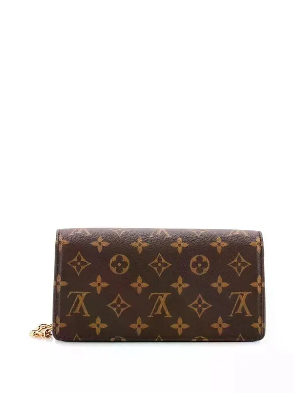 LOUIS VUITTON Lily Wallet On Chain Monogram Canvas Crossbody Bag - Brown