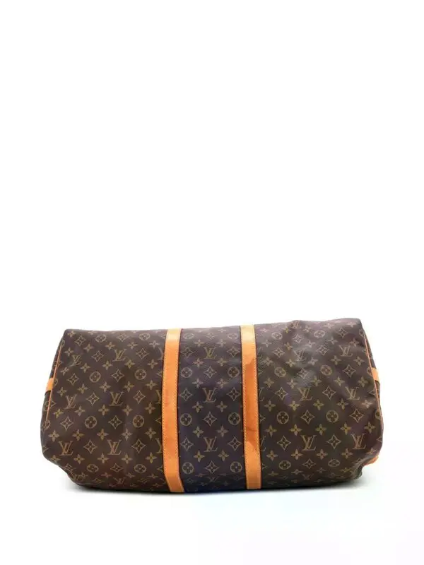 LOUIS VUITTON Keepall Bandoulière 55 Monogram Canvas Travel Bag - Brown