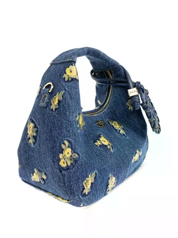 GANNI Embroidered Denim Tote Bag