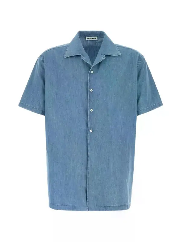 JIL SANDER Short-sleeve Chambray Shirt - Blue