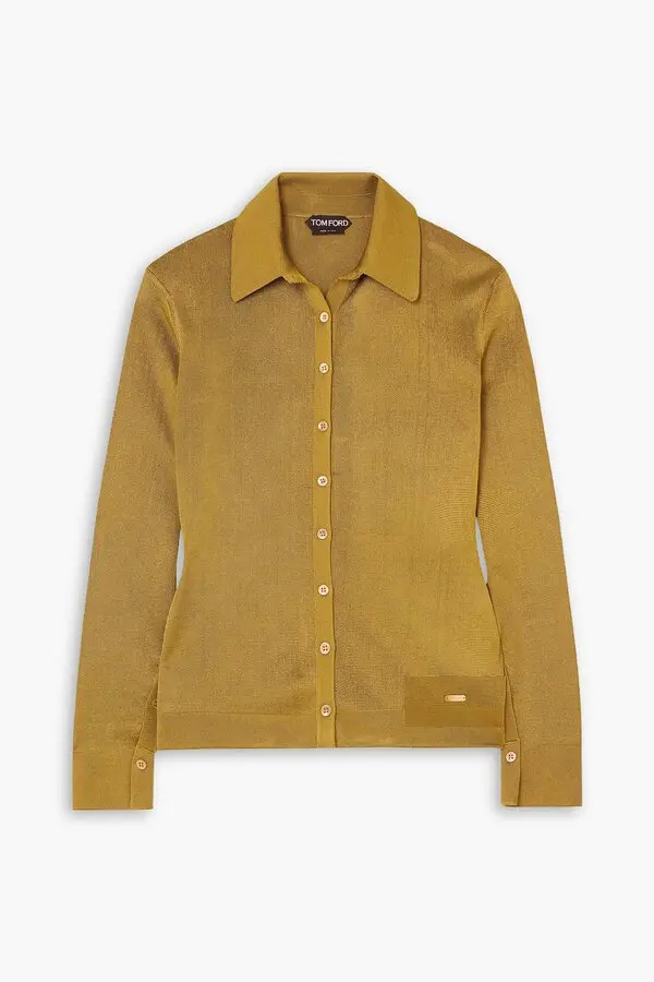 TOM FORD Knitted Shirt - Army Green