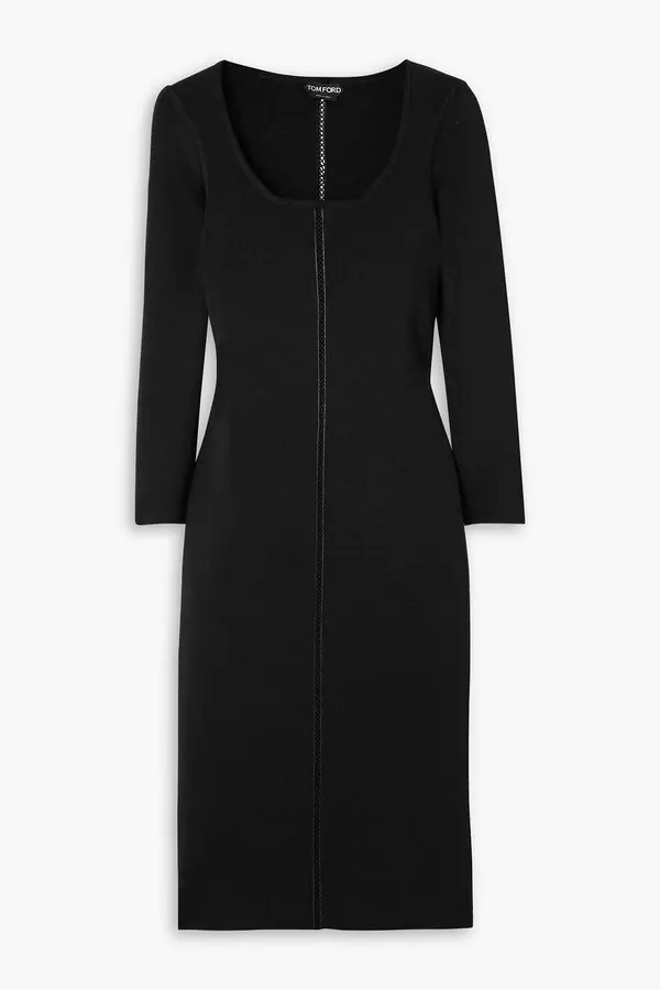 TOM FORD Knitted Midi Dress - Black