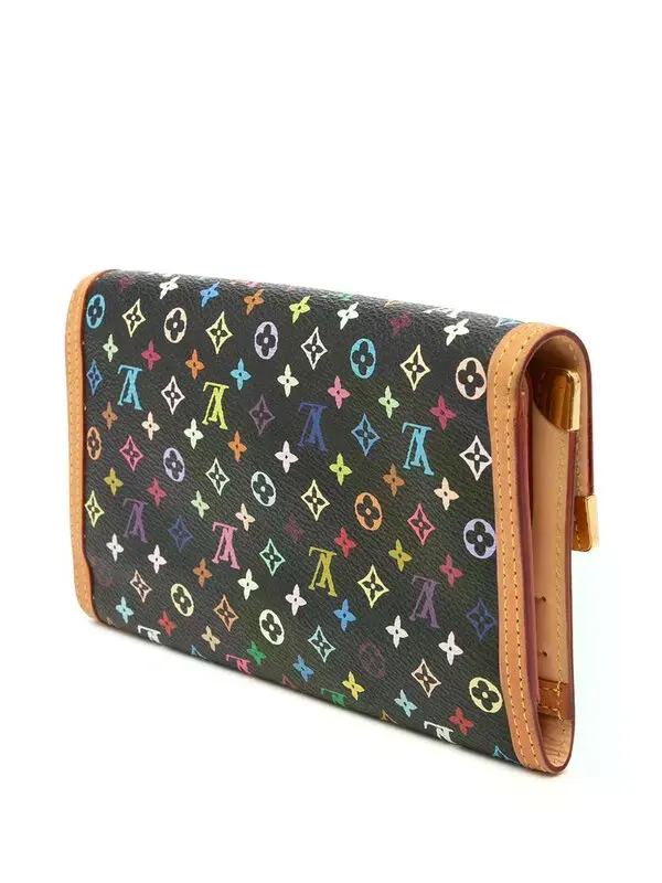 LOUIS VUITTON 2007 Monogram Multicolore Porte Tresor International Wallet Long Wallets - Black
