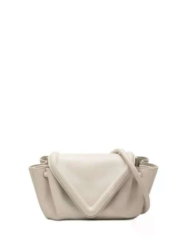 Bottega Veneta Small Lambskin Beak Crossbody Bag - Grey