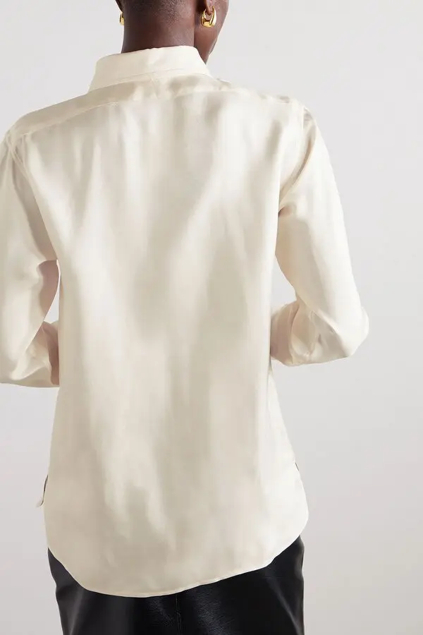 TOM FORD Pleated Twill Shirt - Ivory