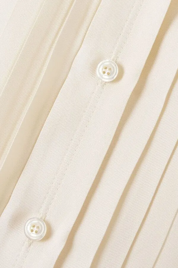 TOM FORD Pleated Twill Shirt - Ivory