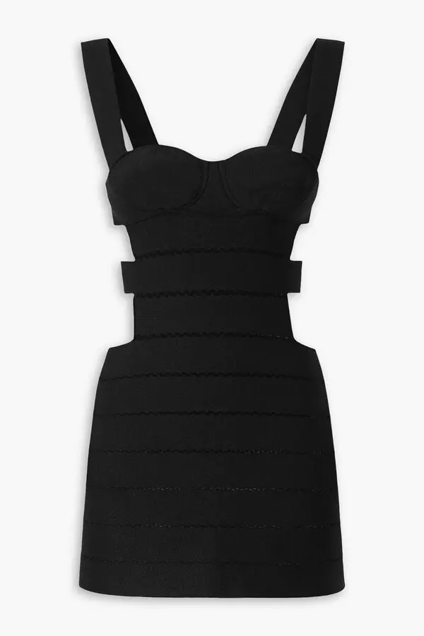 TOM FORD Cutout Stretchknit Mini Dress - Black