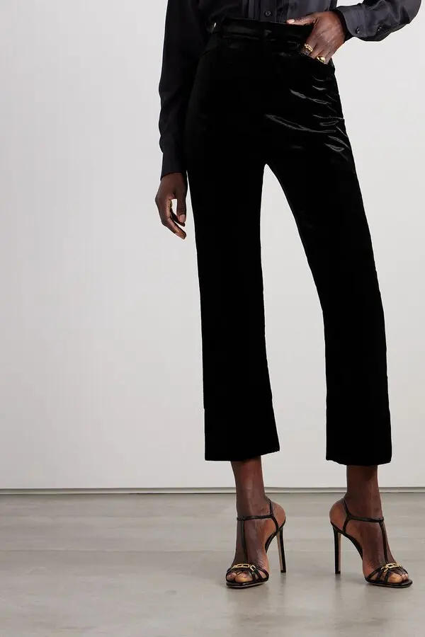 TOM FORD Texturedvelvet Straightleg Pants