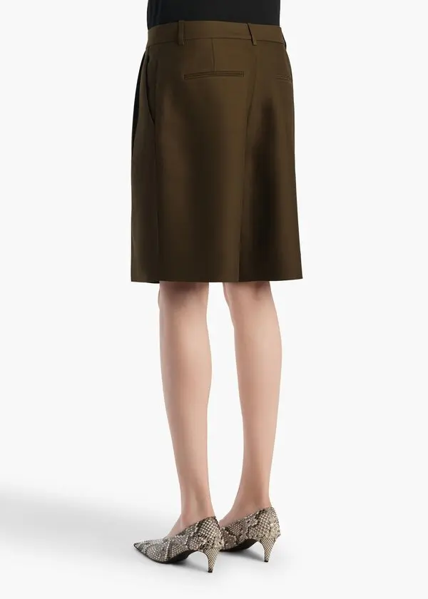 Khaite Auggie" Cady Shorts - Dark Olive