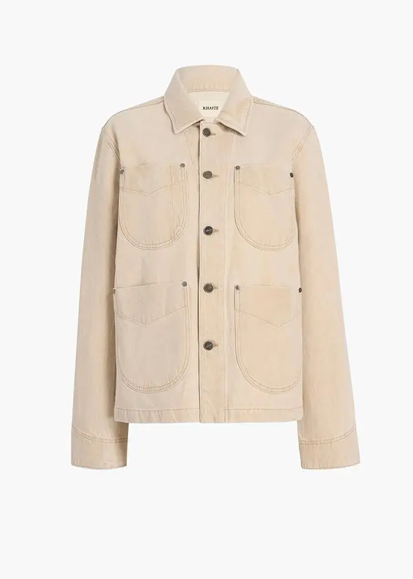 Khaite Wyatt Denim Chore Jacket - Dumas