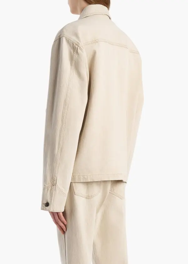 Khaite Wyatt Denim Chore Jacket - Dumas