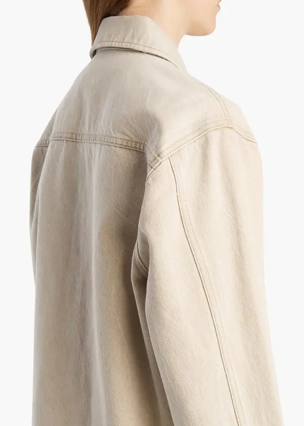 Khaite Wyatt Denim Chore Jacket - Dumas