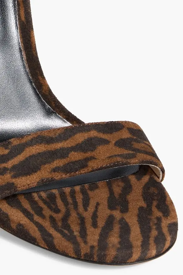 TOM FORD Padlock Leopard Print Calf Hair Sandals