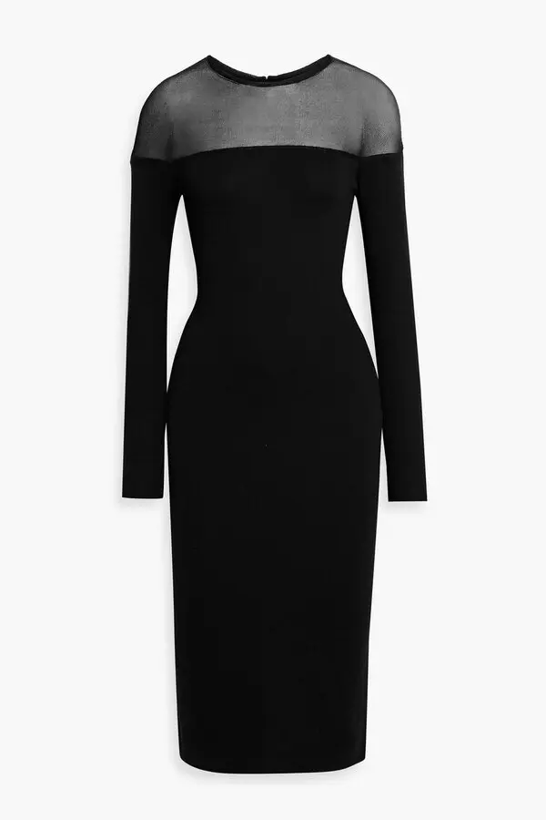 TOM FORD Cashmere And Silkblend Midi Dress - Black
