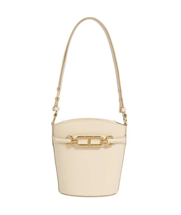 TOM FORD Whitney Leather Bucket Bag - Cream
