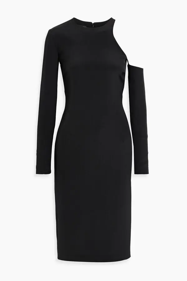 TOM FORD Oneshoulder Silk Cutout Dress - Black