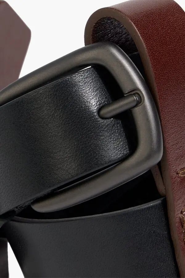 TOM FORD Gunmetaltone And Leather Bracelet