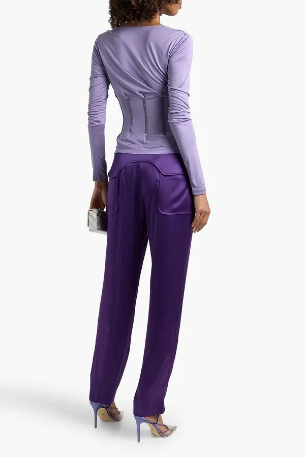 TOM FORD Draped Silksatin Top