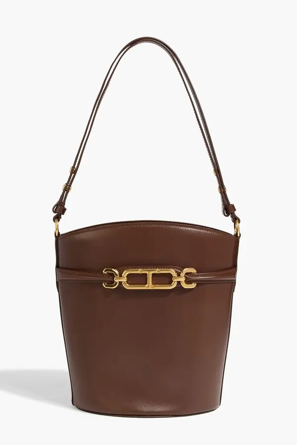 TOM FORD Whitney Leather Bucket Bag - Brown