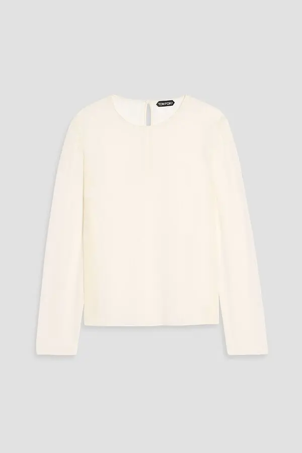 TOM FORD Silkchiffon Top - Ecru